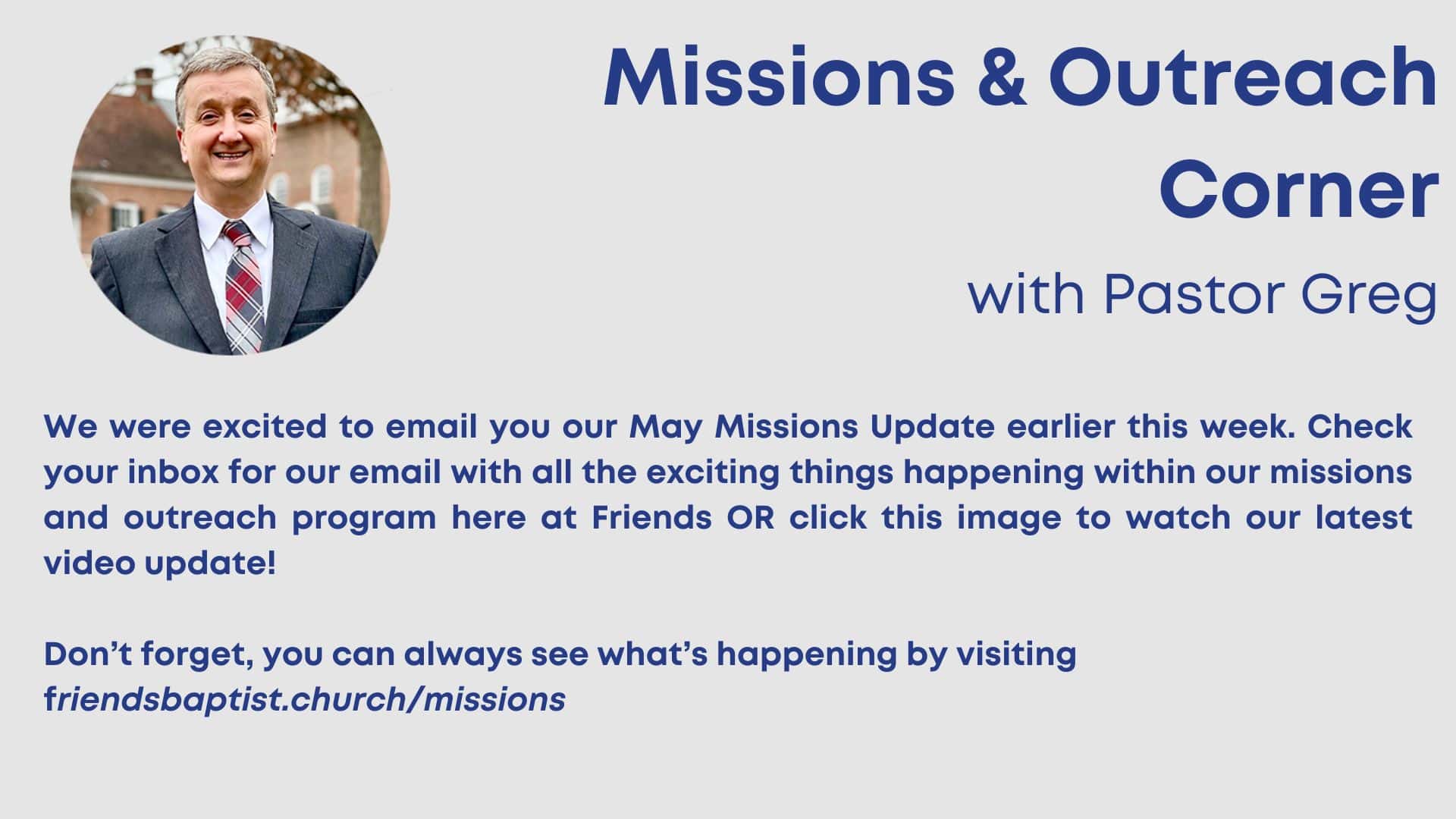 Announcements | Friends Baptist Church